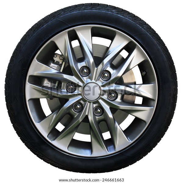 Car Wheel On White Background Tires Stock Photo 246661663 | Shutterstock