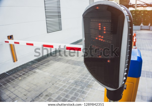 Card Reader Scanner Car Entry Exit Stock Photo (Edit Now) 1289842351