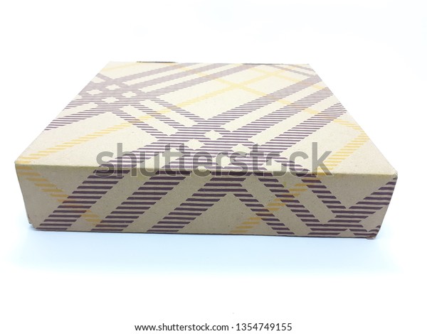 Cardboard Box Line Shape Pattern White Stock Photo 1354749155 ...