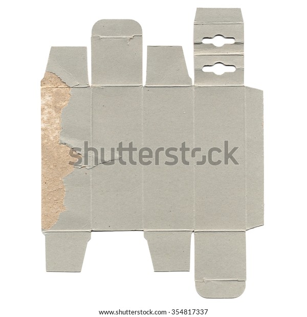 Cardboard Box Unfolded Exploded View Showing库存照片354817337 | Shutterstock