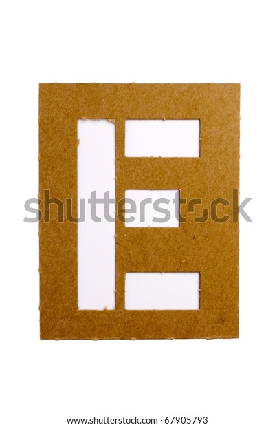 Cardboard Stencil Letter E Replication Letters Stock Photo 67905793 ...