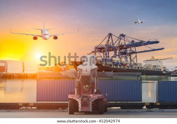 Cargo Ship Loading Containers Sunshine Stock Photo 452042974 | Shutterstock