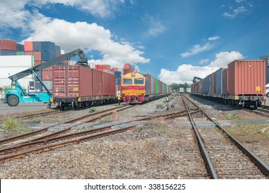 Railway Cargo Train Transport Cargo Container Stock Photo (Edit Now ...