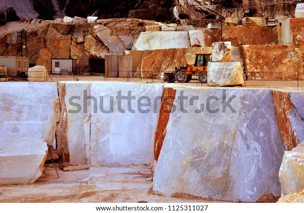 Carrara Marble Quarry Extraction Processing White Stock Photo (Edit Now ...