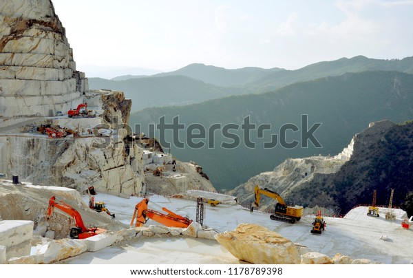 Carrara Marble Quarry Extraction Processing Precious Stock Photo (Edit ...