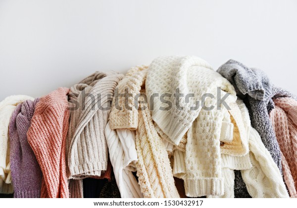 Categorizing Winter Laundry Concept Messy Pile Stock Photo 1530432917 ...