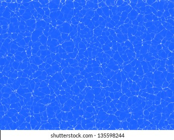 Caustic Water Reflection Pattern Over Blue Stock Photo 135598244 ...