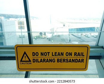 Caution Do Not Lean On Rail Stock Photo 2212840573 | Shutterstock