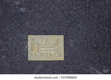 Caution Electric Cable Below Cable Identification Stock Photo 151908860 ...
