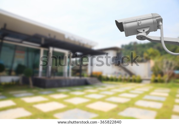 Cctv Camera House Background Stock Photo (Edit Now) 365822840