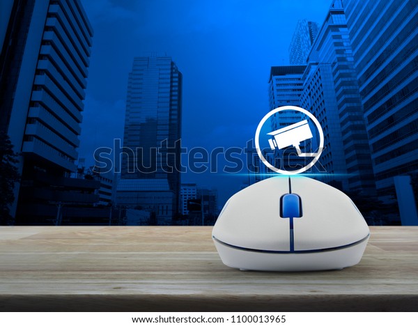 Cctv Camera Icon Wireless Computer Mouse Stock Photo 1100013965 ...
