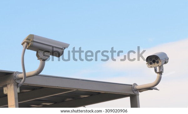 Cctv Camera Installed Corridor Observation Stock Photo 309020906 ...