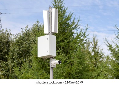 Three Narrow Tall Plastic Electrical Boxes Stock Photo (Edit Now ...