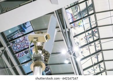 Cctv Camera Operating Inside Airport Terminal Stock Photo 642167167 ...