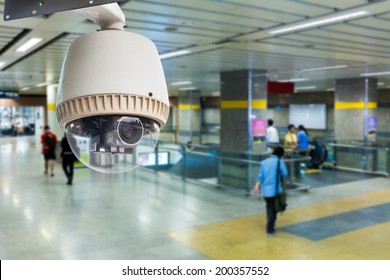 Cctv Camera Operating Inside Station Department Stock Photo 212704252 ...