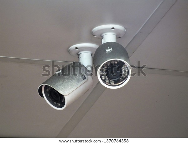 Cctv Camera Popular Device Talking About Stock Photo 1370764358 ...