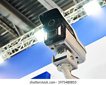 Cctv Camera Recognition System Measuring Temperature Stock Photo ...