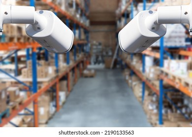 Cctv Camera Security System Installed Warehouse Stock Photo 2190133563 ...