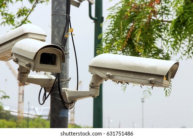 Cctv Cameras Installed Posts Stock Photo 631751486 | Shutterstock