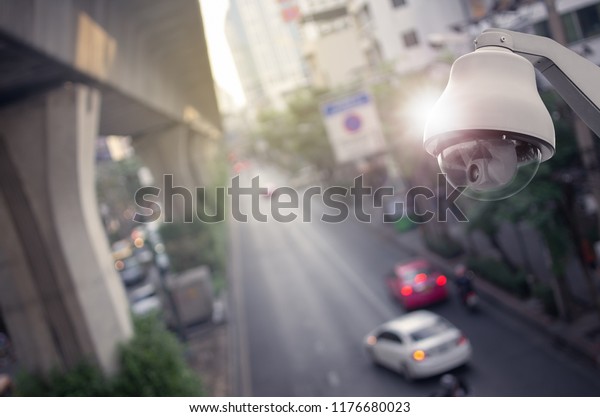 Cctv Cameras Security Cameras Backdrop Tail Stock Photo 1176680023 ...