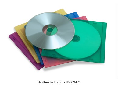 Cd Dvd Colored Plastic Cases Isolated Stock Photo 85802470 | Shutterstock