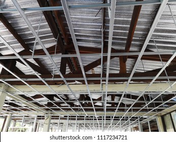 Ceiling Aluminium Structures Installation Stock Photo 1117234721 ...