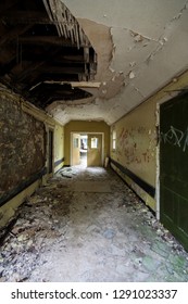 Ceiling Falling Through Dark Long Spooky Stock Photo 1291023337 ...