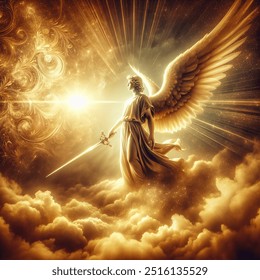 Realistic Nephilim Angel Ancient Landscape AI-generated image ...