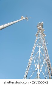 Tower Climber Guyed Tower Cellular System Stock Photo (Edit Now) 134797004