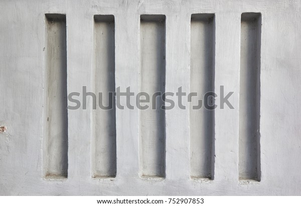 Cement Plaster Vertical Five Grooves Recesses Stock Photo (Edit Now ...