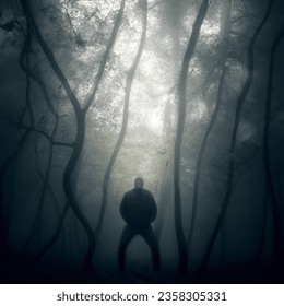 Outdoor Photo Human Shadow Dark Forest AI-generated image 2348748667 ...