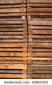 Stack Brown Wooden Pallets Background Stock Photo (Edit Now) 628819205