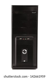 Front View Computer System Unit Isolated Stock Photo (Edit Now) 163878302