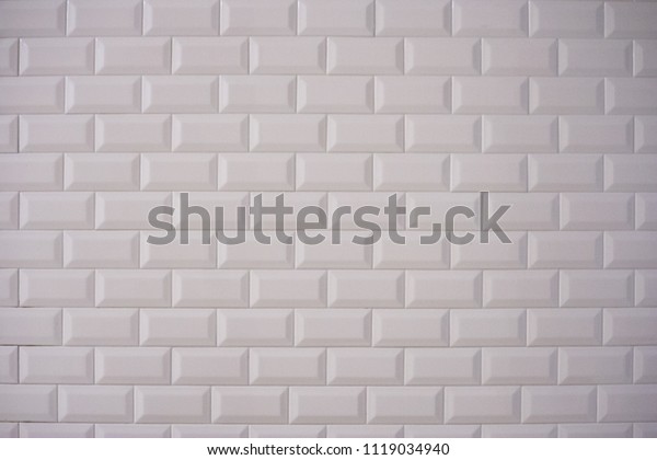 Ceramic Rectangular White Tile Laid Horizontally Stock Photo (Edit Now ...