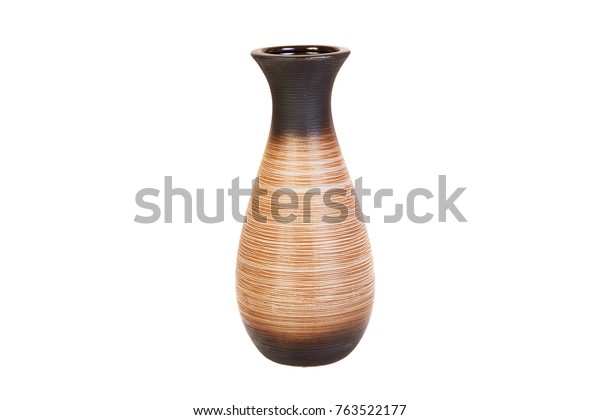 Ceramic Vase Isolated On White Souvenir Stock Photo 763522177 ...