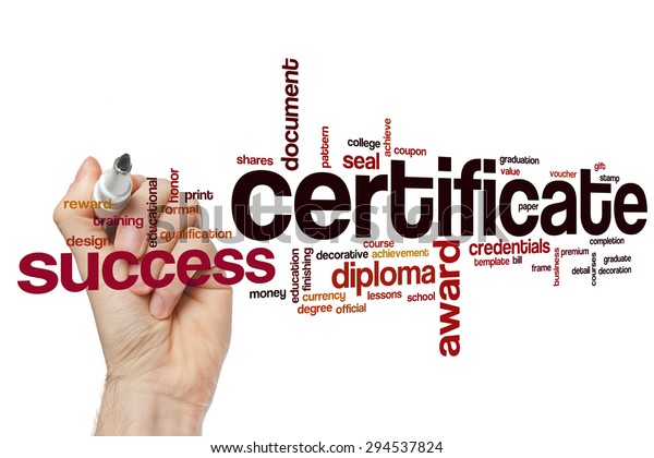 Certificate Word Cloud Concept Stock Photo 294537824 | Shutterstock