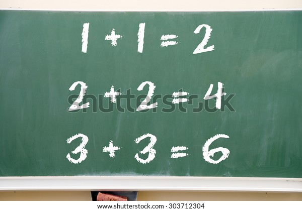 Chalk Board Math Problem One Plus Stock Photo (Edit Now) 303712304