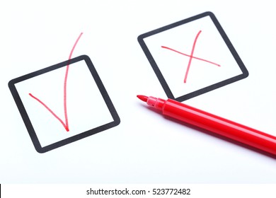 Check Boxes On White Paper Stock Photo 523772482 | Shutterstock