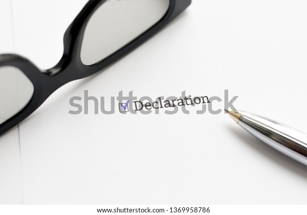 Checked Checkbox Word Declaration Questionnaire Concept Stock Photo ...