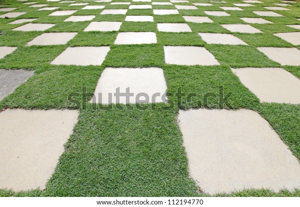 Checker Matrix Grass Rustic Clay Tile Stock Photo (Edit Now) 112194770