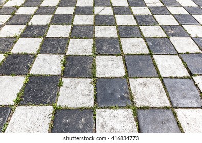 Checkered Background Floor Pattern Perspective Black Stock Photo ...