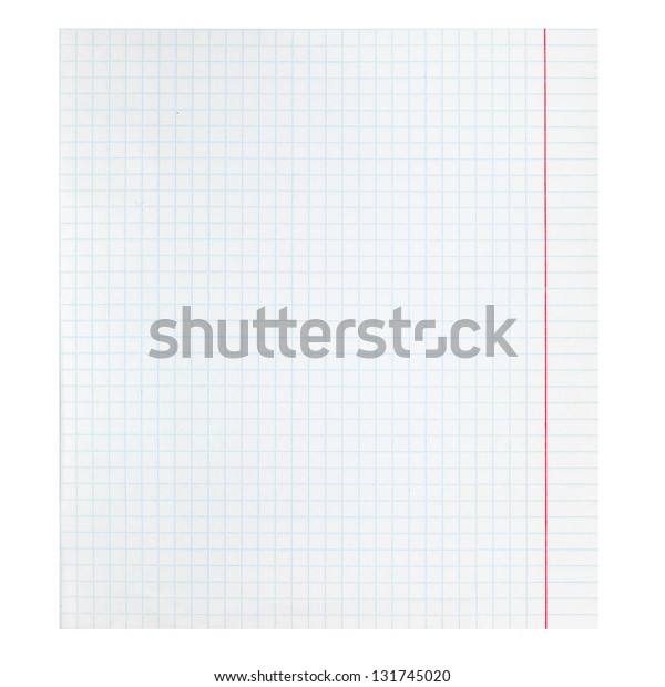 Checkered Notebook Paper Stock Photo (Edit Now) 131745020