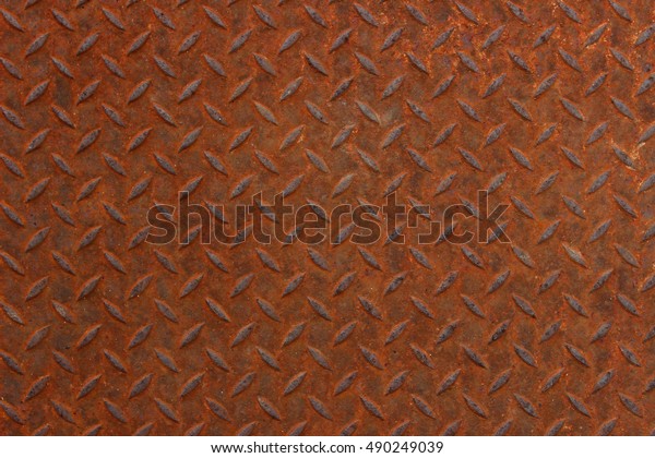 Checkered Plate Rust Texture Stock Photo 490249039 | Shutterstock