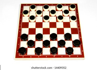 Vektor Stok American Checkers Russian Draughts Game White (Tanpa ...