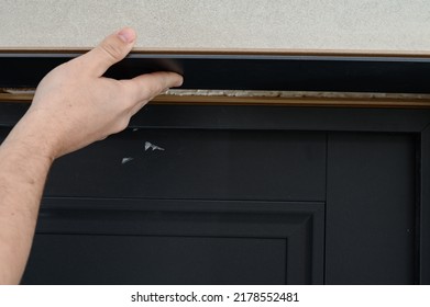 Checking Door Frame Evenness Surface After Stock Photo 2178552481 ...