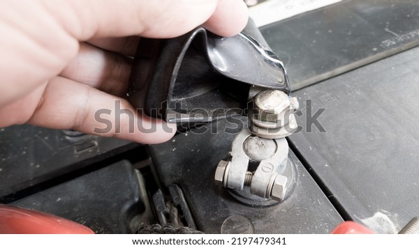 Checking Maintenance Battery Pole Terminals Open Stock Photo 2197479341 ...