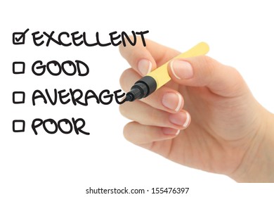 Checking Quality Excellent Good Average Poor Stock Photo 155476397 ...
