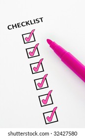 6,518 Checklist pink Images, Stock Photos & Vectors | Shutterstock