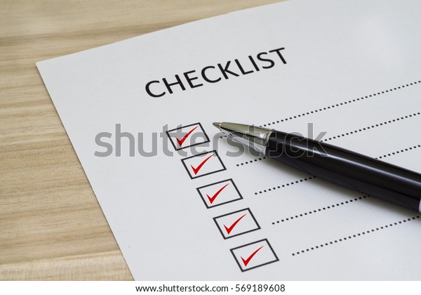 Checklist Concept Checklist Box Red Checkmark Stock Photo (Edit Now ...