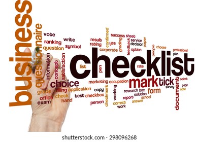 Checklist Word Cloud Stock Photo 298096268 | Shutterstock